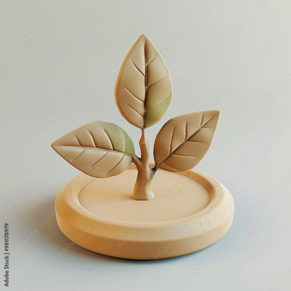 3D render icon 8K Circular economy models 3D render clay style isolated ...