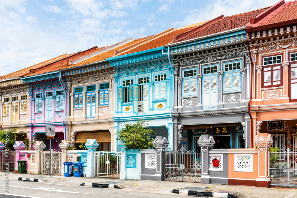 Singapore- July 19, 2024: The Colorful Shophouses along Koon Seng Road of Katong-Joo Chiat Place ...