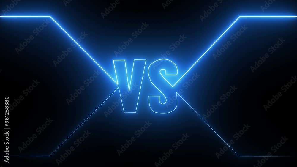 Vs versus neon blue versus neon battle battle animation, neon lines and ...