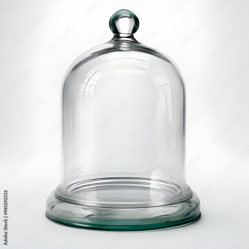 bell-shaped glass dome with a rounded top and a circular base. Stock ...