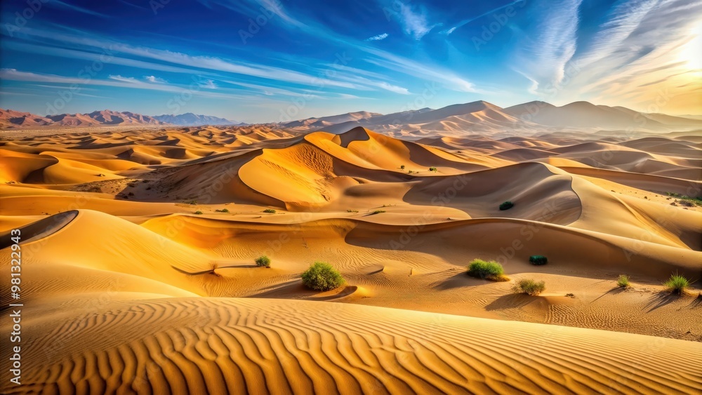 Vast desert landscape of Rub' al Khali in Abu Dhabi, UAE, desert, sand ...