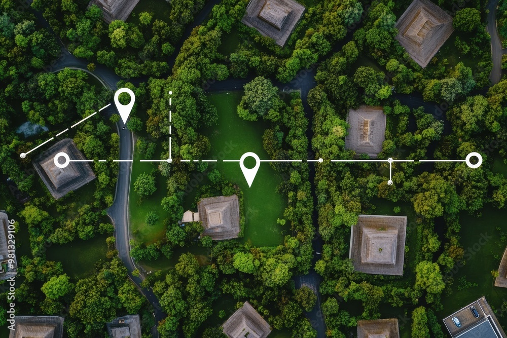 Aerial Perspective of Connected Land Properties EvokesSense of Planning ...