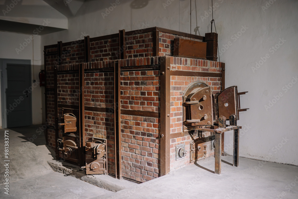 Munich, Germany - September 13, 2024 - Crematorium oven at Dachau ...