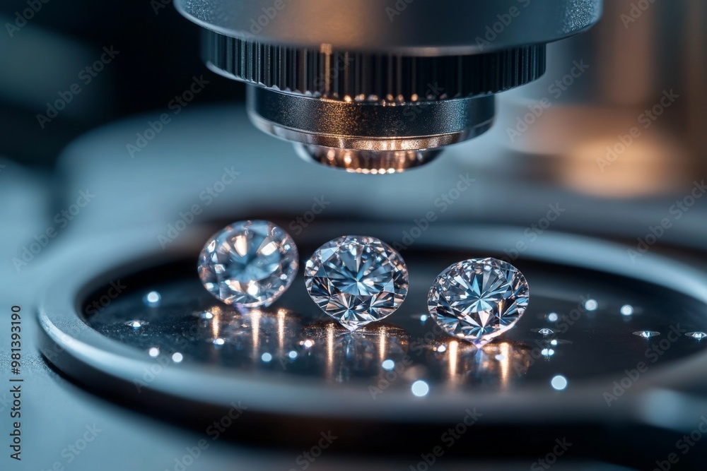CVD diamond growth process with advanced machinery, where carbon atoms ...