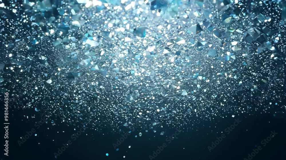 Sparkling blue glitter creates mesmerizing underwater effects at a ...