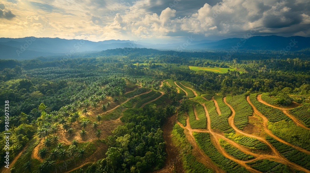 Deforestation has devastated the rainforest jungle in Borneo, Malaysia ...