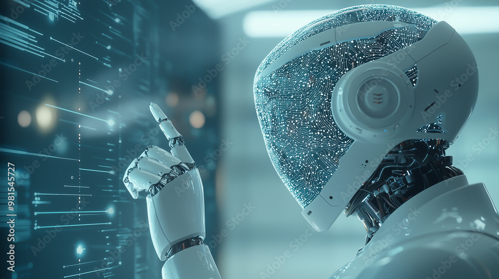 robot and a human are collaborating with a digital system that ...