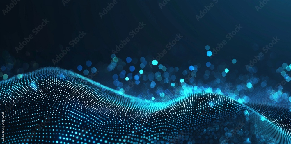 An abstract futuristic display for a space layout showcase using an ...