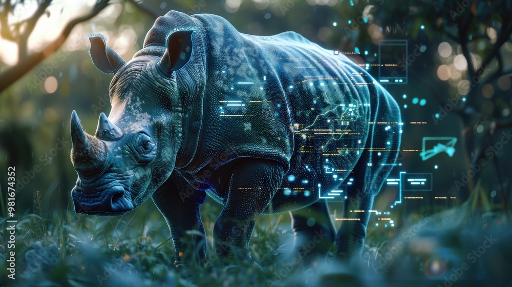 An advanced wildlife reserve with AI-powered conservation efforts ...