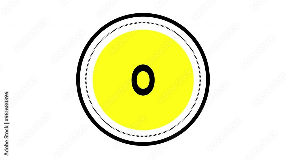 Countdown timer from 5 to 0 seconds real time. Modern flat design of ...