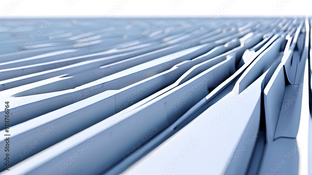 3D renderings of abstract civil engineering designs made up of lines ...