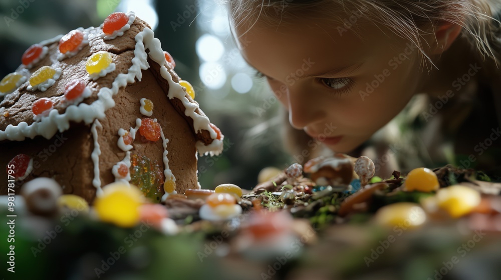 Hansel and gretel discover enchanting gingerbread house - fairytale ...