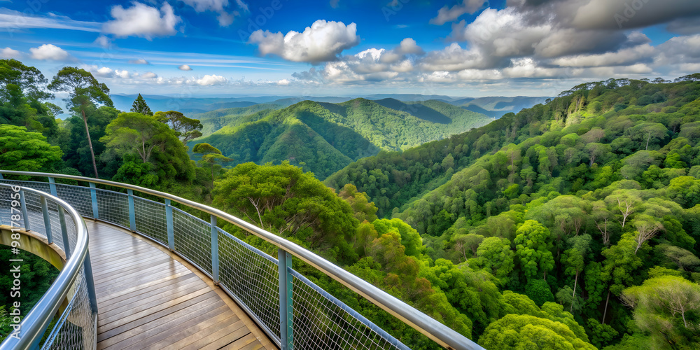 Skywalk lookout offering a breathtaking view of the Gondwana rainforest ...