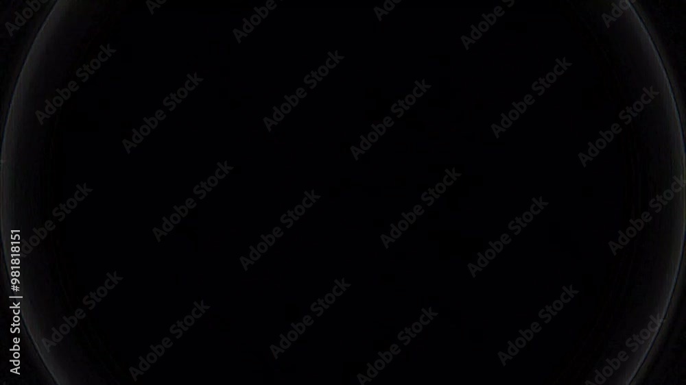 Circle shapes animation with heavy distortion effects, grain, chromatic ...