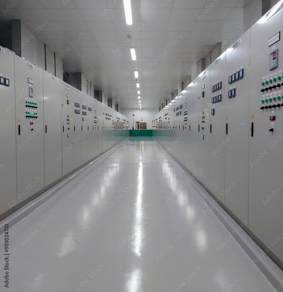 Main Distribution Board or MDB in electrical power control room. Stock ...