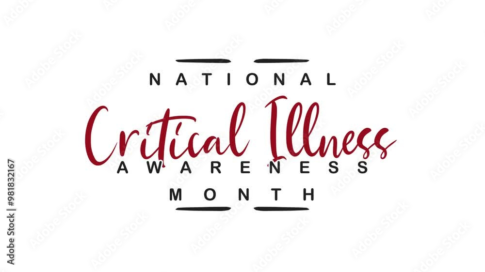 National Critical Illness Awareness Month Text Animation. Great for ...