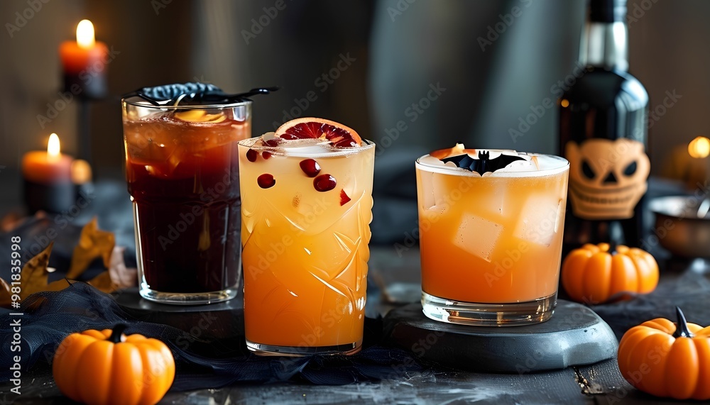 halloween pumpkin and candle spooky Halloween-themed cocktail recipes ...