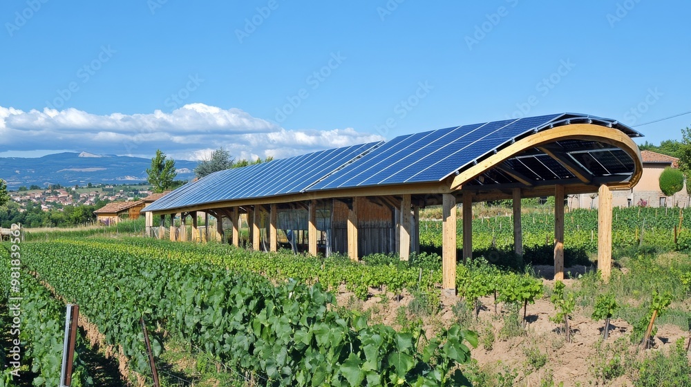 30. Innovative agrivoltaic canopy system in a rural French landscape ...