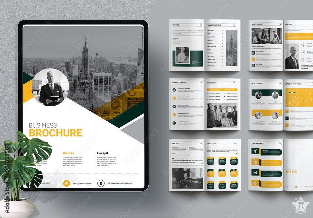 Business Brochure Layout Stock Template Adobe Stock