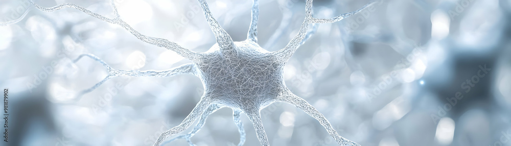 Pulsing Holographic White Neuron Network Concept Wide Shot Showcasing