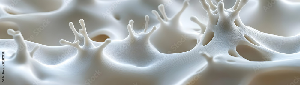 Macro Shot of White Clay-Like Structures Transforming into Neuron ...