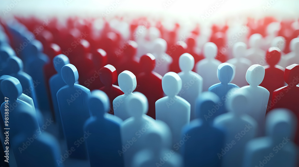 3D Vote Counting Tension Concept: Close-Up of Tally Marks on Whiteboard ...
