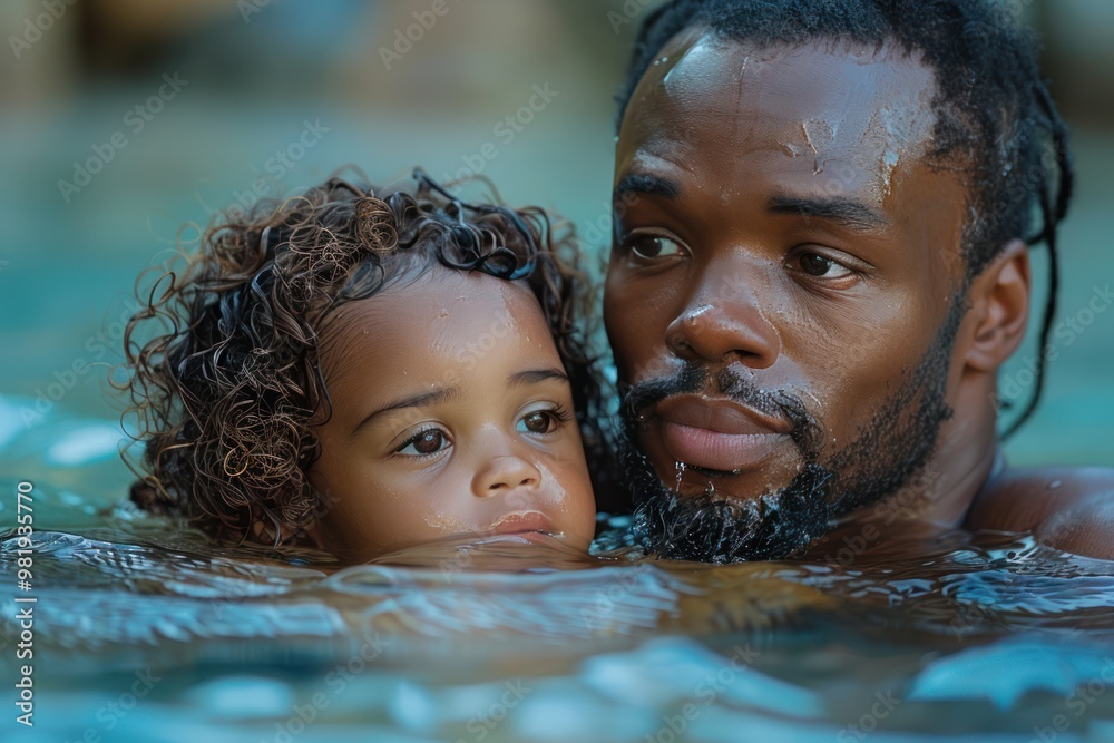 Black Pastor Baptizing Little Black Child in Water during Baptism ...
