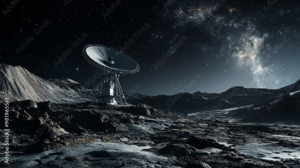 A 3D rendering of an observatory station on an asteroid would showcase ...
