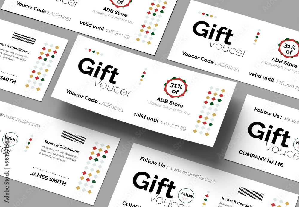 Gift Voucher Template Layout Stock Template | Adobe Stock