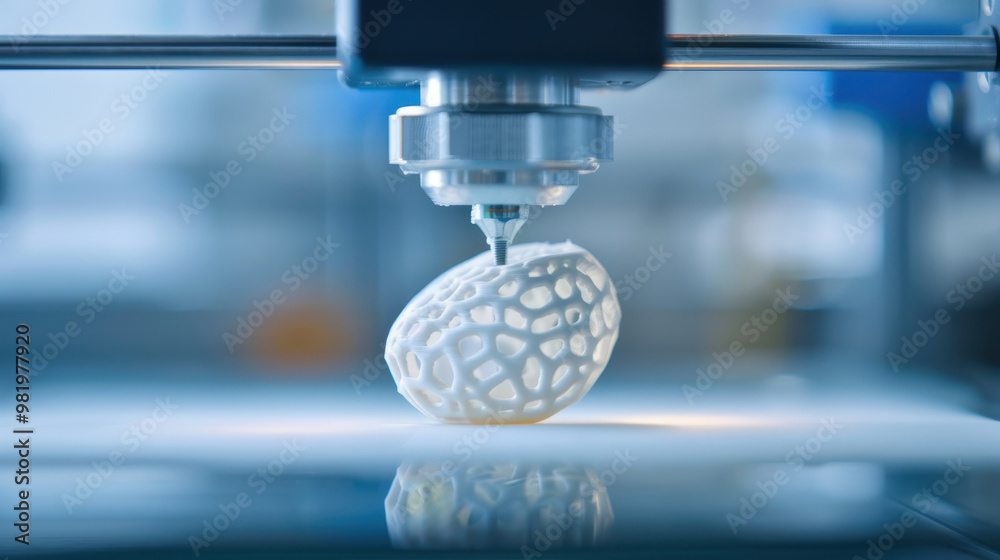 Metallic sheen 3D bioprinter fabricating bone scaffold, revolutionary ...