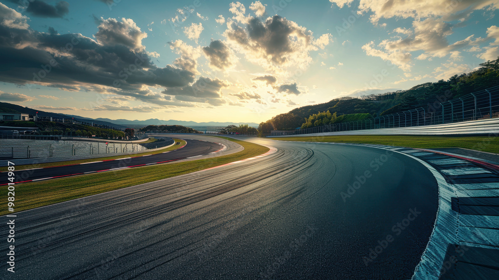 A sweeping view of Esses section at Suzuka Circuit showcases beautiful ...