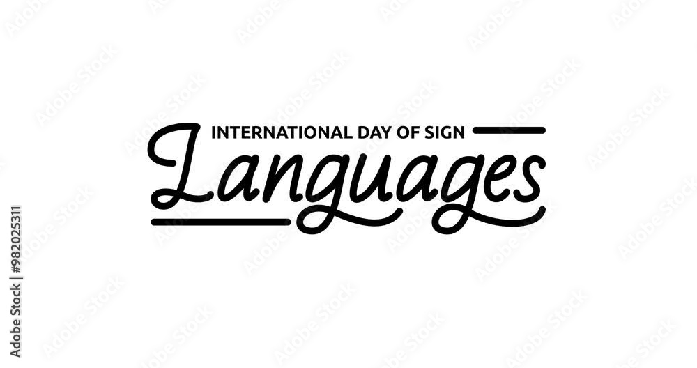 International Day of Sign Languages Handwritten Text Animation ...