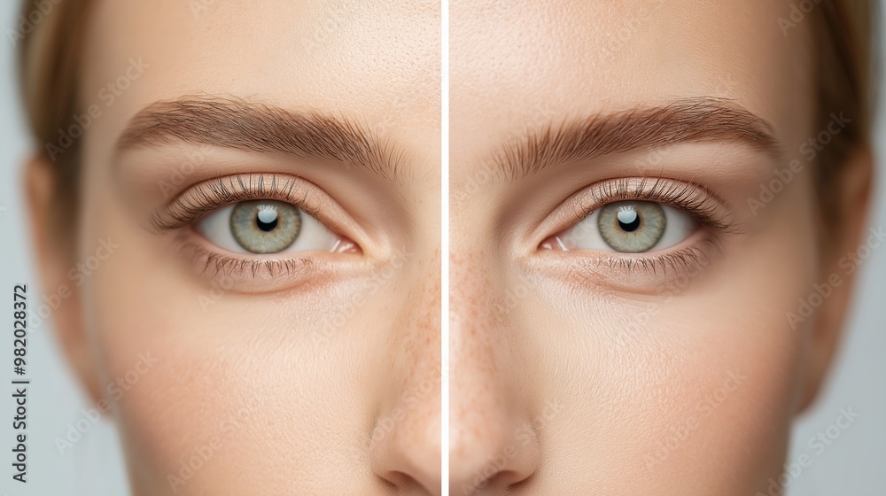 Two different faces, one with a clean and well-groomed appearance, and ...