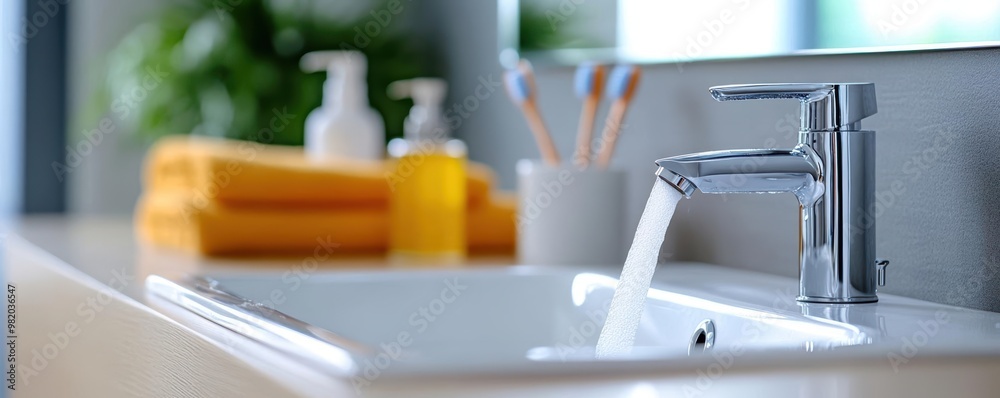 Germ clusters visible on a bathroom sink edge, showing how common ...