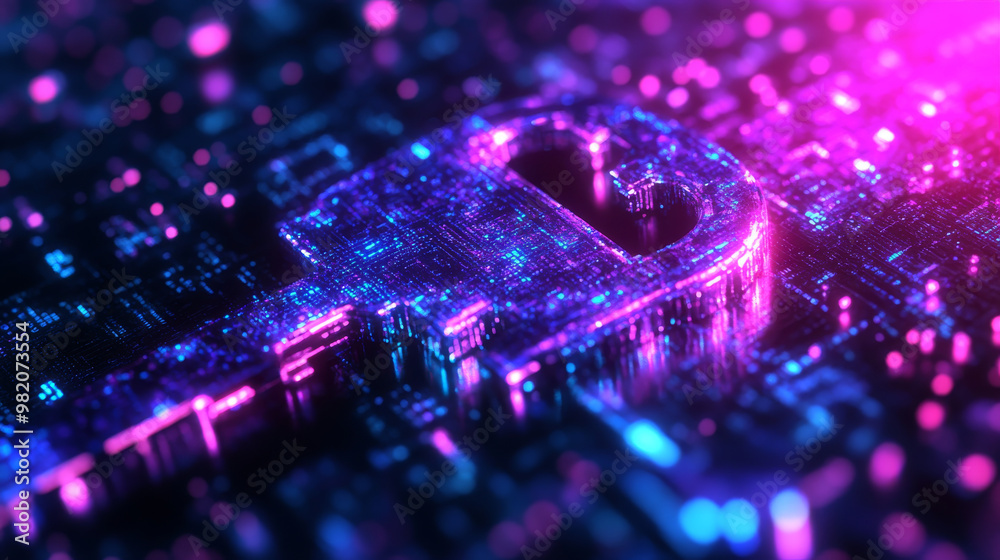 Cyber security theme represented by a cryptic spectrum in blue and ...