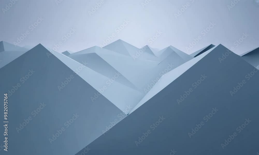 Abstract Mountain Range: Geometrically abstract mountains in a calming ...