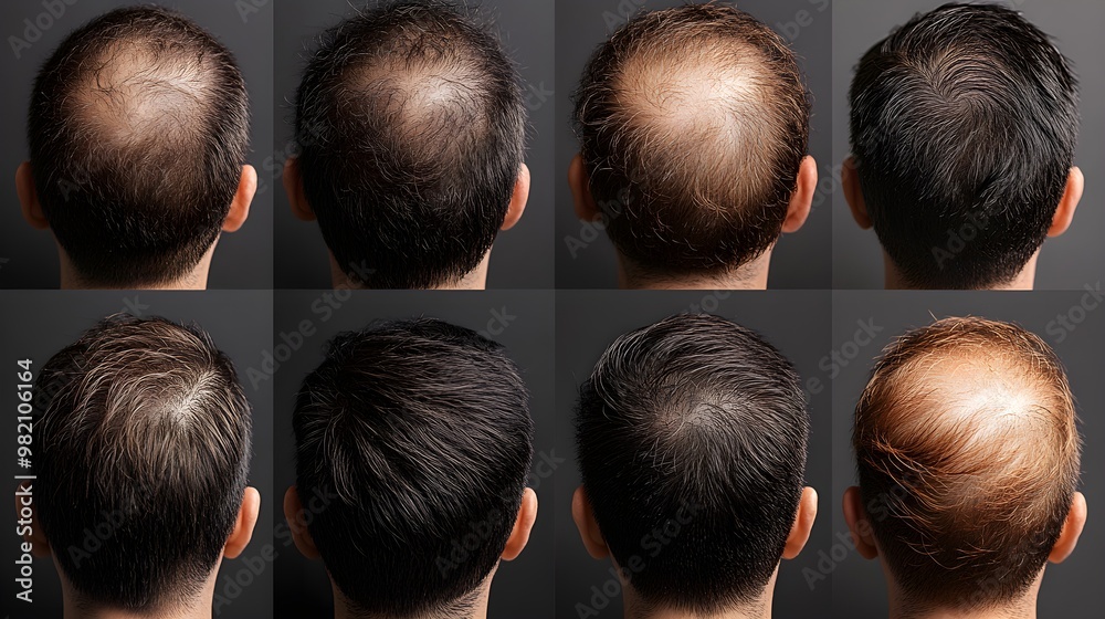 Hair regrowth infographic, explaining each phase from dormant follicle ...