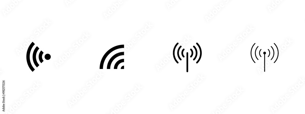 Wifi Signal Icons Set. Network signal, Internet sign. WIFI. Wifi signal ...