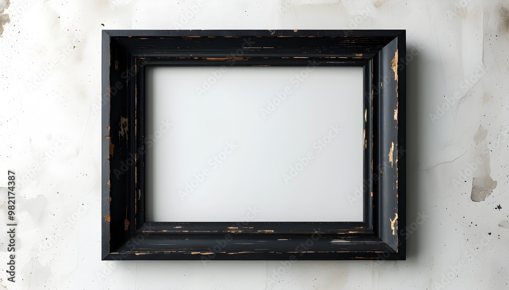 Elegant black frame with distressed texture accentuating design ...