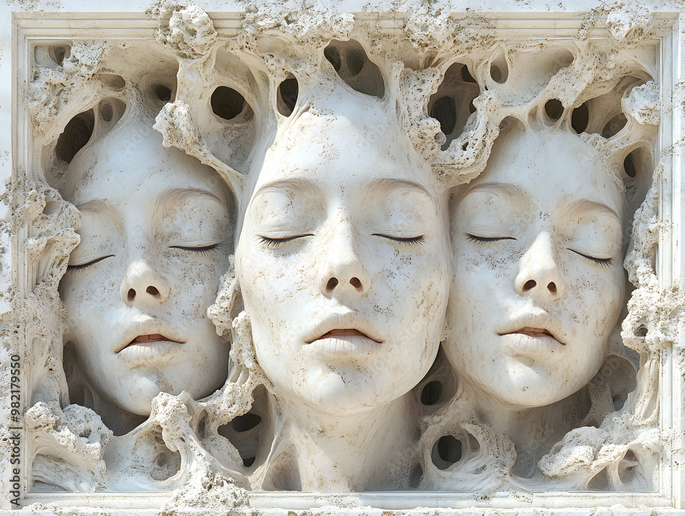 Faces of Gothic Surrealism: A Canvas of Shifting Expressions and ...