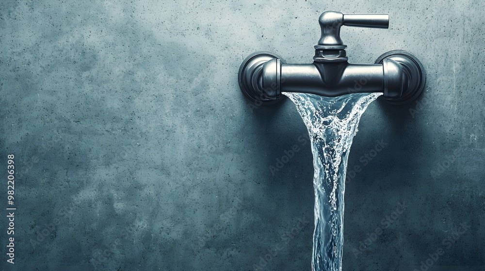 Clear water from a tap transforming into murky sludge, visualizing the ...