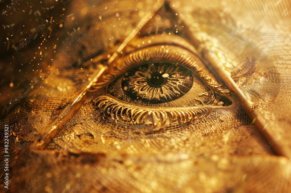 Eye of providence/all seeing eye/pyramid eye on the golden triangle, US ...