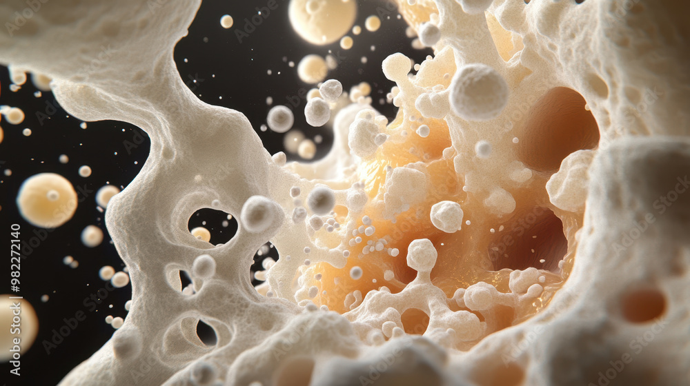 Exploring intricate details of fungal research, this image showcases ...