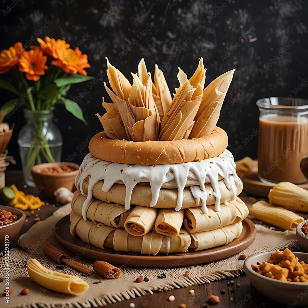 Guajolocombo tradicional: tamales mexicanos en torta acompañados de ...