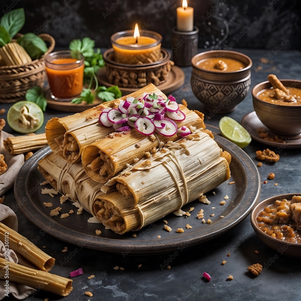 Guajolocombo tradicional: tamales mexicanos en torta acompañados de ...
