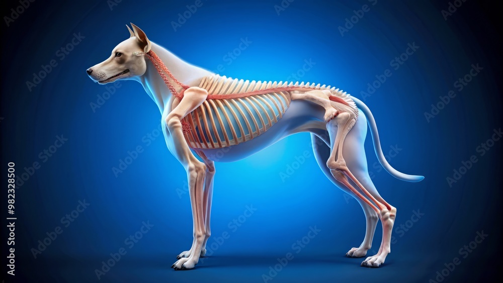 The humerus bone of a dog features the greater and lesser tubercles ...