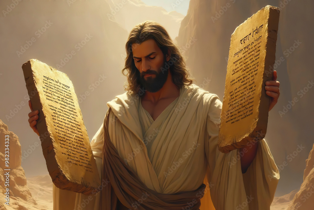 God gave Moses 10 Ten Commandments on Mount Sinai, biblical history ...