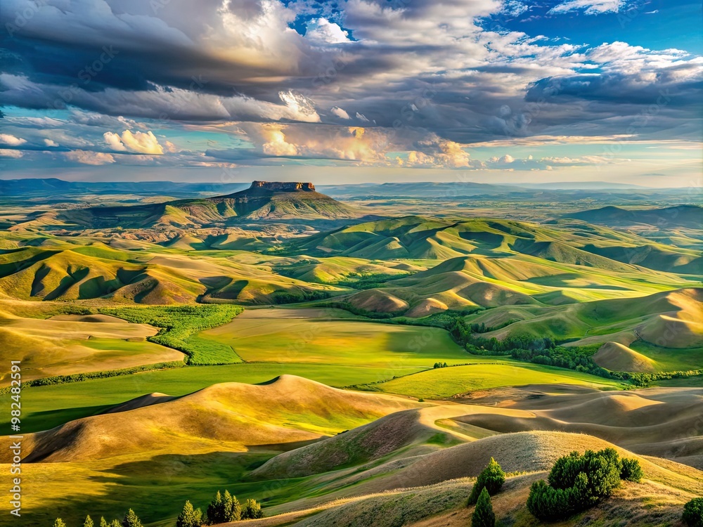 Steptoe Butte State Park offers a breathtaking landscape of rolling ...