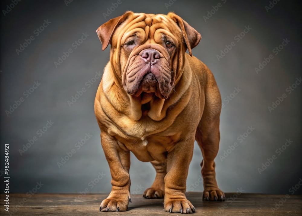 The breed is characterized by its round, muscular build, wrinkled ...