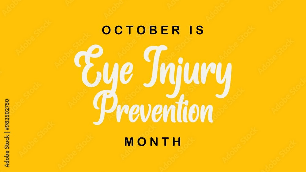 Eye Injury Prevention Month Text Animation. Great for Eye Injury ...